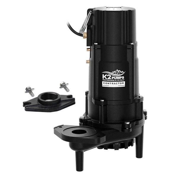 Pompe d'effluent Contractor Series K2 PUMPS 1/2 HP 230 V en fonte ...