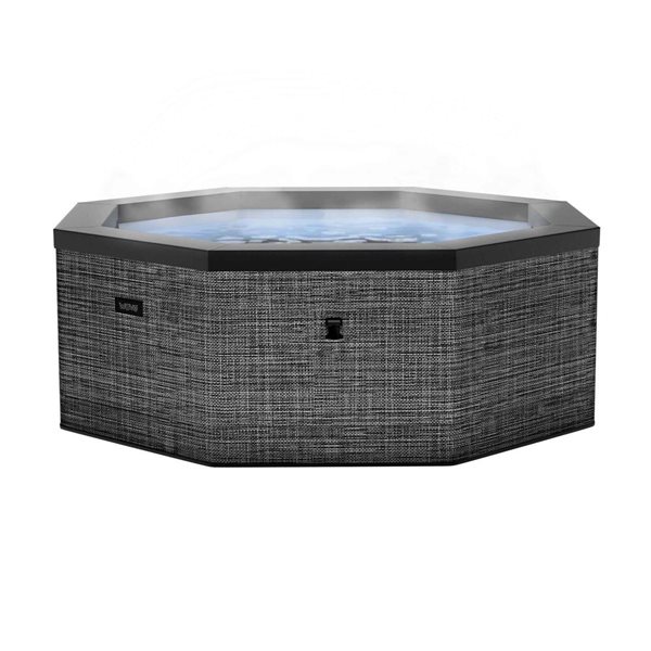 Wave COMO 6-Person 90-Jet Octagonal Flint Rattan Portable Rigid Eco ...