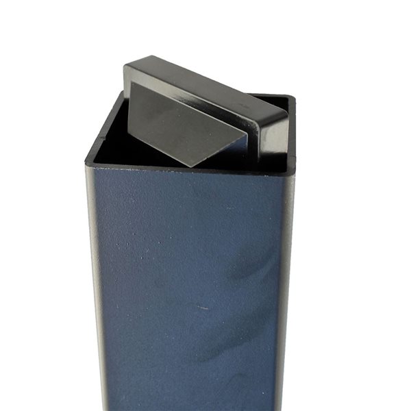 Poteau de clôture de 4 po x 4 po x 10 pi Slipfence aluminium noir ...