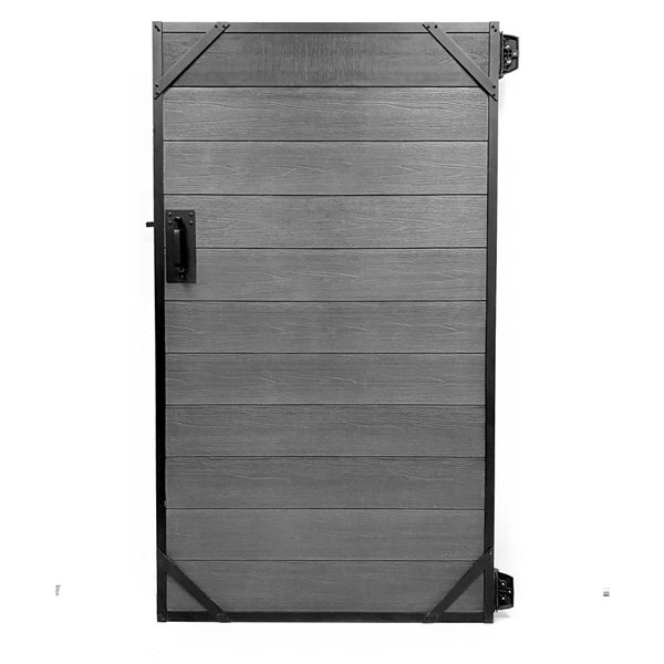 Slipfence 6-ft H Ash Grey Composite Fence Gate Kit SF2-GK300 | RONA