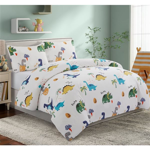 Ensemble de literie pour lit simple 3 morceaux Marina Decoration vert ...