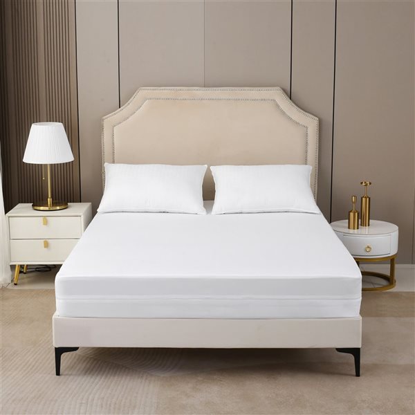 Marina Decoration Waterproof Polyester Mattress Cover with Zipper, King ...