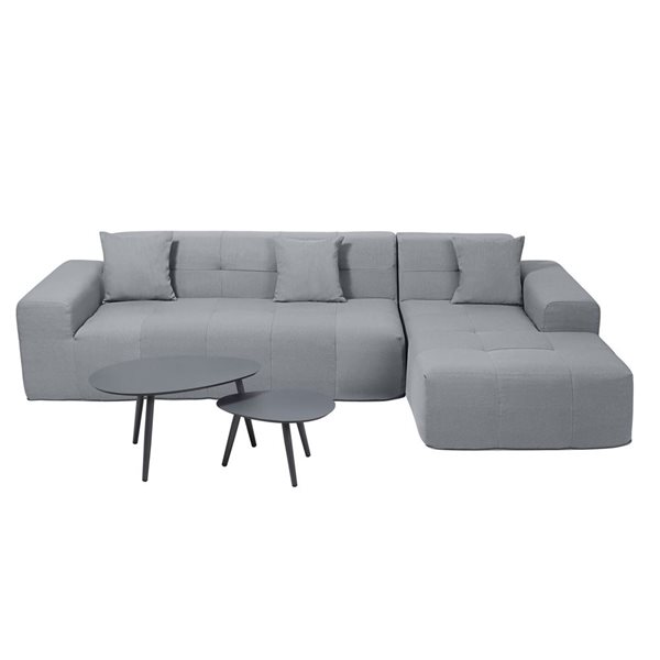 Deko Living Outdoor Compressed Modular Sectional Sofa and Coffee Table ...