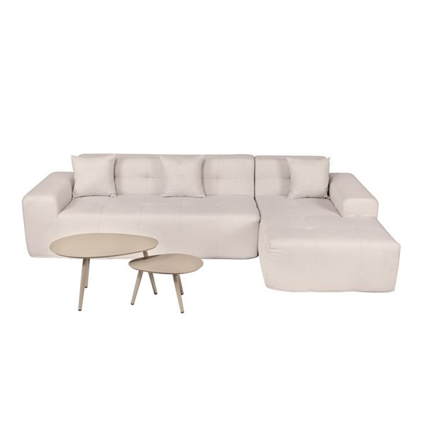 Deko Living Outdoor Compressed Modular Sectional Sofa and Coffee Table ...