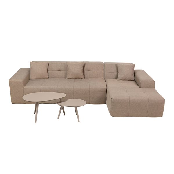 Deko Living Outdoor Compressed Modular Sectional Sofa and Coffee Table ...