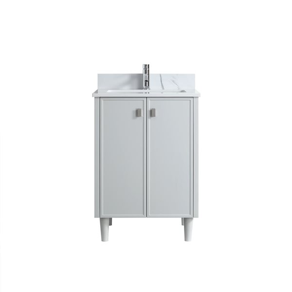 GEF Colt 24-in Freestanding Vanity w/ Engineered Calcutta Marble ...