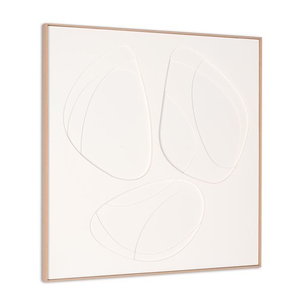 Gild Design House Divine I 40 x 40-in White Abstract Overlapping Shapes ...