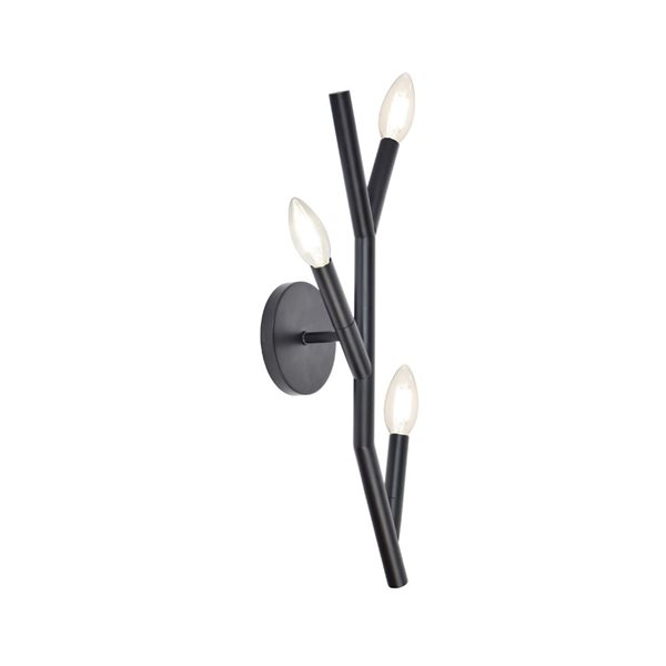Dainolite Morgan 180W 20-in 3-Light Metal Wall Sconce with Candelabra ...