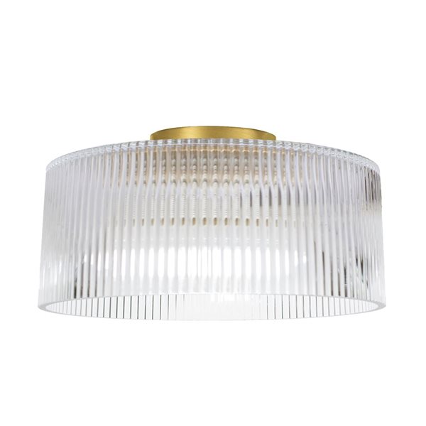 Dainolite Nadine 1-Light 11.75-in Dia. Flushmount with Clear Drum ...