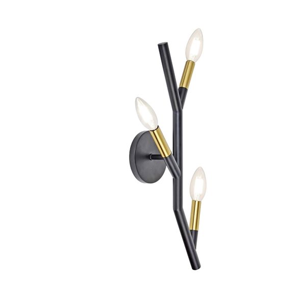 Applique murale en métal Morgan de Dainolite 3 lumières 180 W 20 po ...
