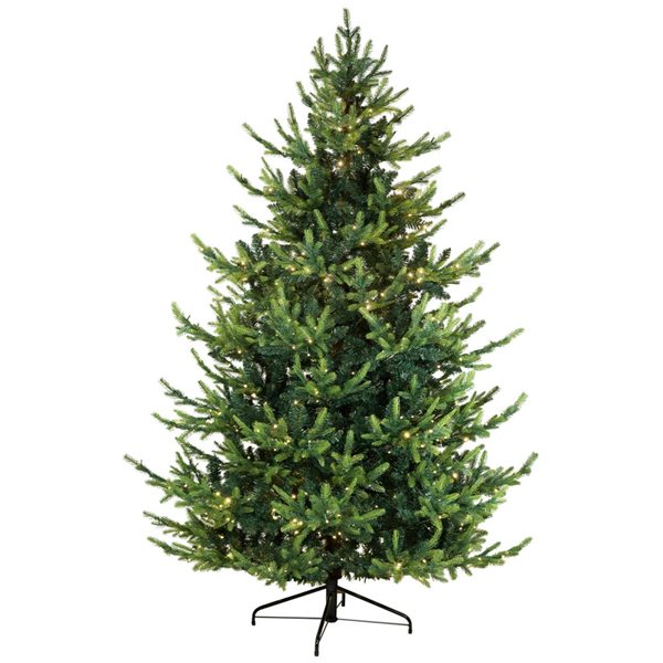 Northlight Real Touch 12-ft H Glenmora Pine Pre-Lit Full Christmas Tree ...