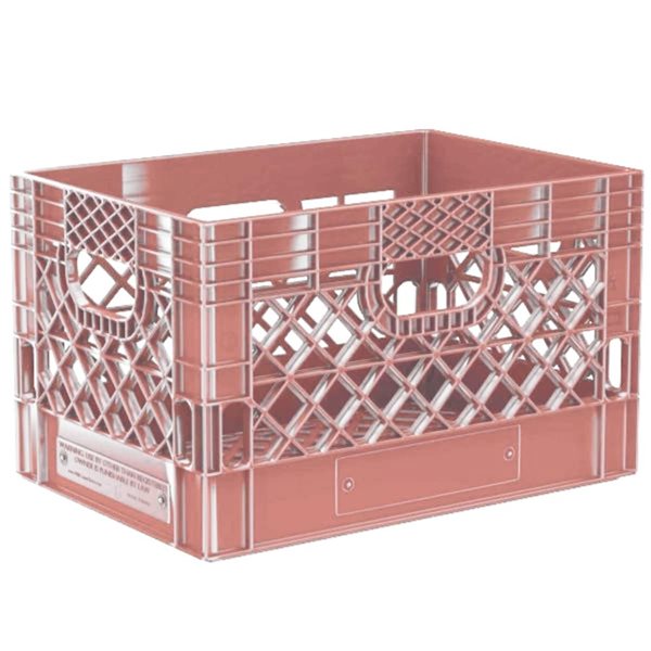 Modern Homes 19 D x 11 H x 13-in W Pink Plastic 24-Quart Milk Crate ...