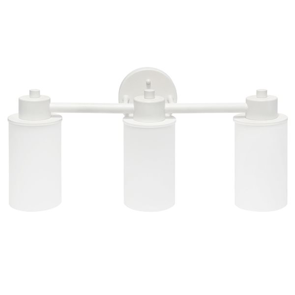 Lalia Home Essentix 3-Light White Contemporary Wall Light Fixture w ...