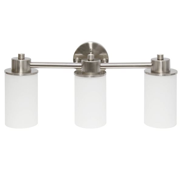 Lalia Home Essentix 3-Light Brushed Nickel Contemporary Wall Light ...
