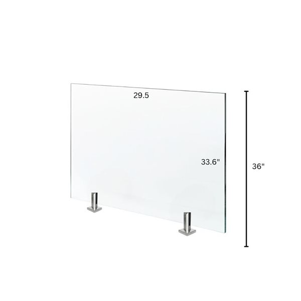 RF TRANSPARENT RF Tranparent 33.6 x 29.5-in Tempered Glass Panel for ...