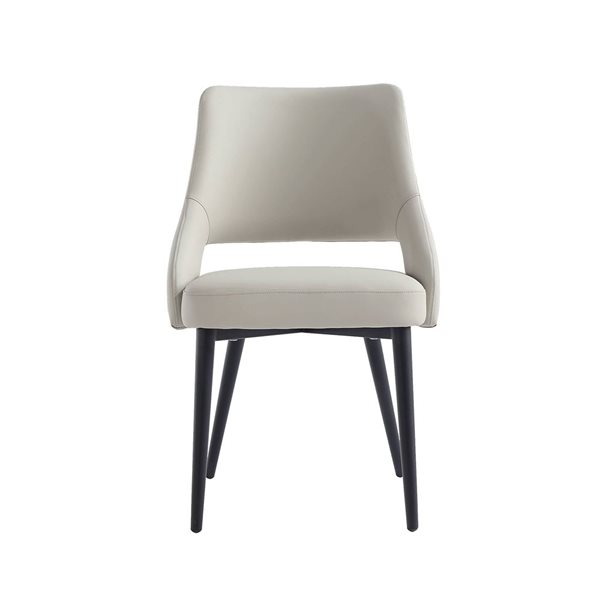 Manhattan Comfort Tremont Stone Leatherette Upholstered Dining Chair w ...