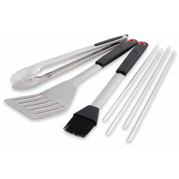GrillPro Set of 7 Deluxe Grill Tool Set w/ Soft Rubber Grips 40077 | RONA