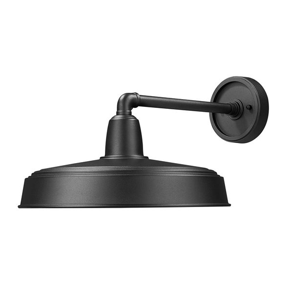 Z-Lite RLM 1-Light 9.5-in H Sand Black Hardwired E-26 Base Outdoor Wall ...