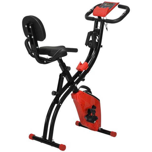 Soozier Folding Stationary Exercise Bike with 8-Level Resistance and ...