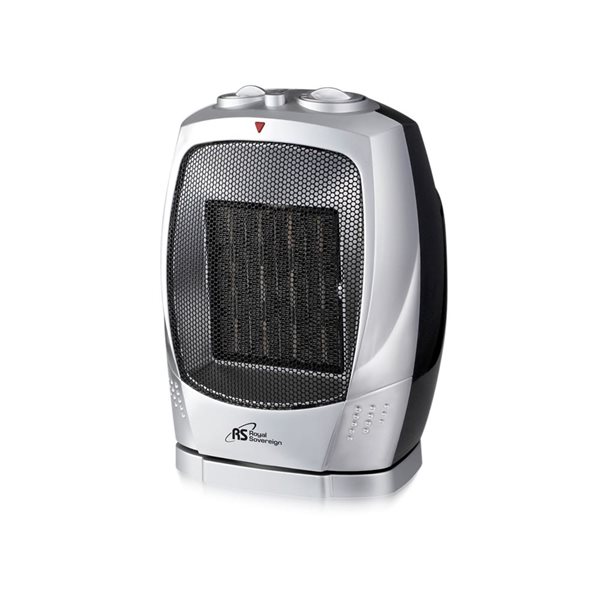 Royal Sovereign 1500 W Compact Oscillating Ceramic Heater - Silver HCE ...