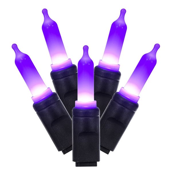 Vickerman 50-Light Purple T5 Mini Single Mold End-Connecting LED Light ...