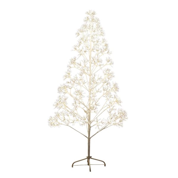 Nearly Natural 6-ft H Pre-Lit White Starburst Artificial Christmas Tree ...