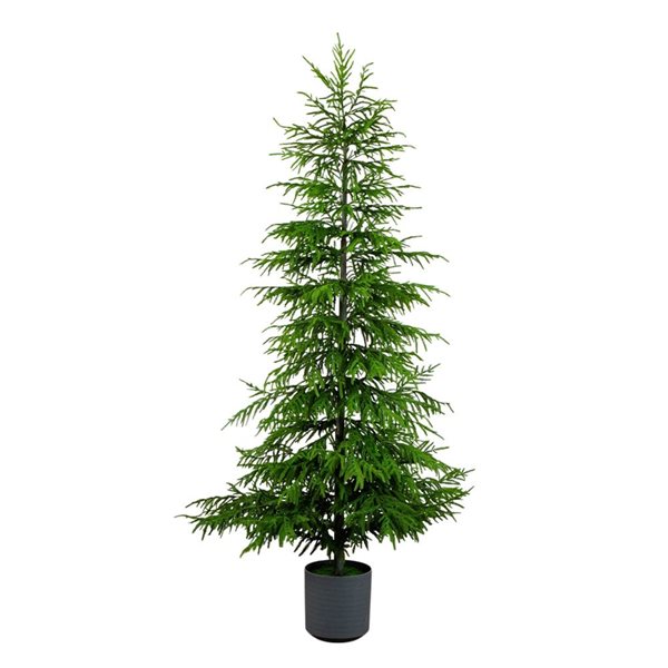 Nearly Natural 8-ft H Norfolk Pine Natural Look Real Touch Artificial ...