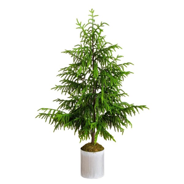 Nearly Natural 5-ft H Norfolk Pine Natural Look Real Touch Artificial ...