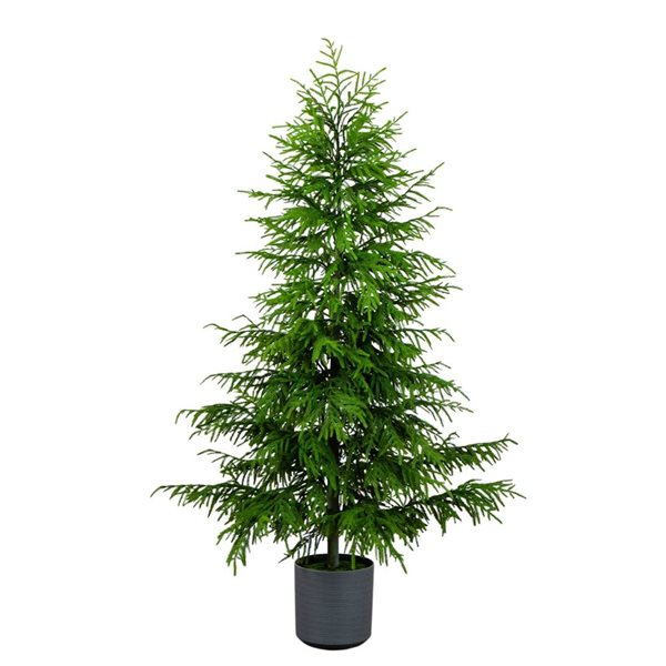 Nearly Natural 7-ft H Norfolk Pine Natural Look Real Touch Artificial ...