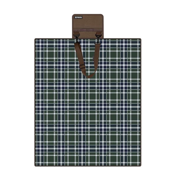 Hurley Acrylic Camp Blanket 50 x 60-in - Olive Green Plaid 169605DGMD ...