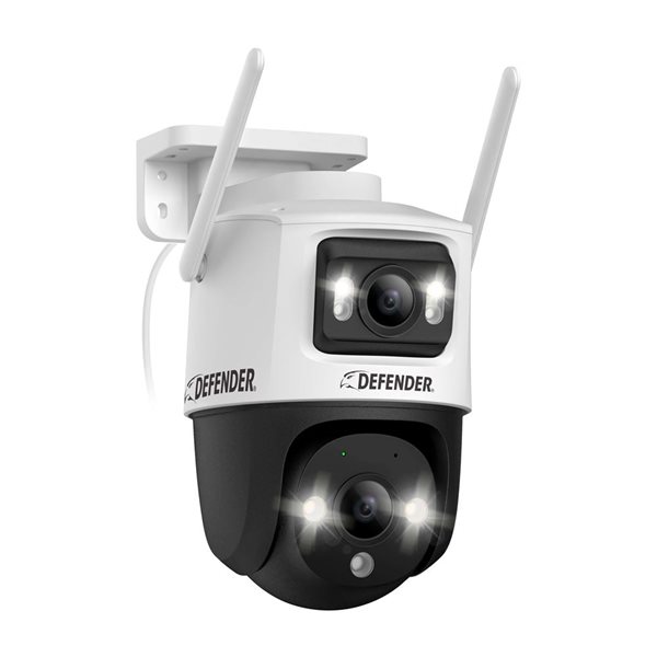 Defender Guard Pro 3K PLUS Dual Lens PTZ Wi-Fi 6 Plug-in Security ...