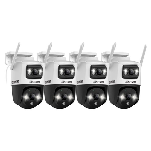 Defender Guard Pro 3K PLUS Dual Lens PTZ Wi-Fi 6 Plug-in Security ...