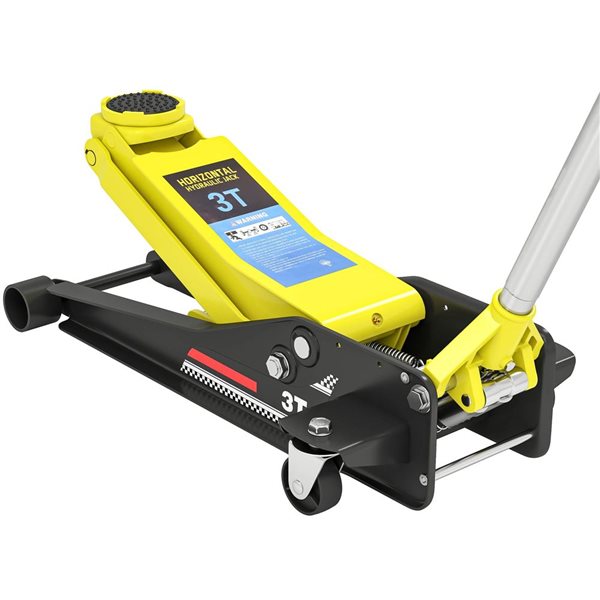 HOMCOM Hydraulic Low Profile Wheeled 3-t Floor Jack C20-081V00YL | RONA
