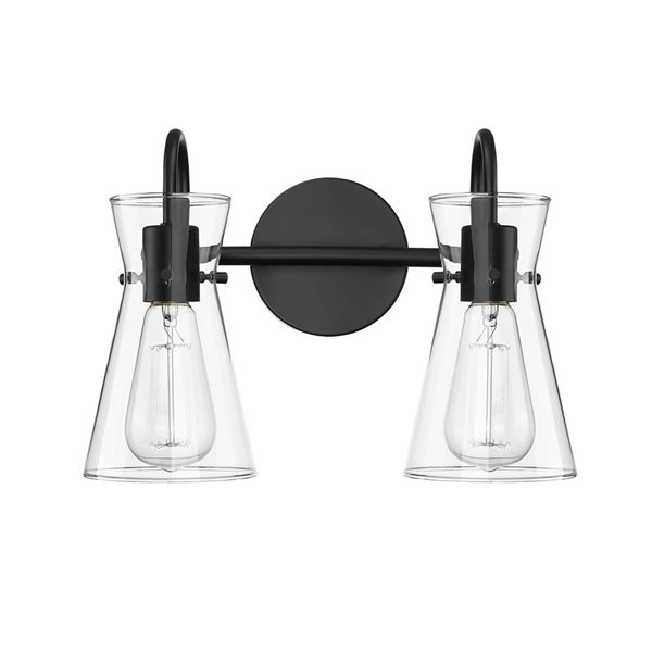 MILLENNIUM LIGHTING Millenium Lighting Camellia 2-Light Clear Glass ...