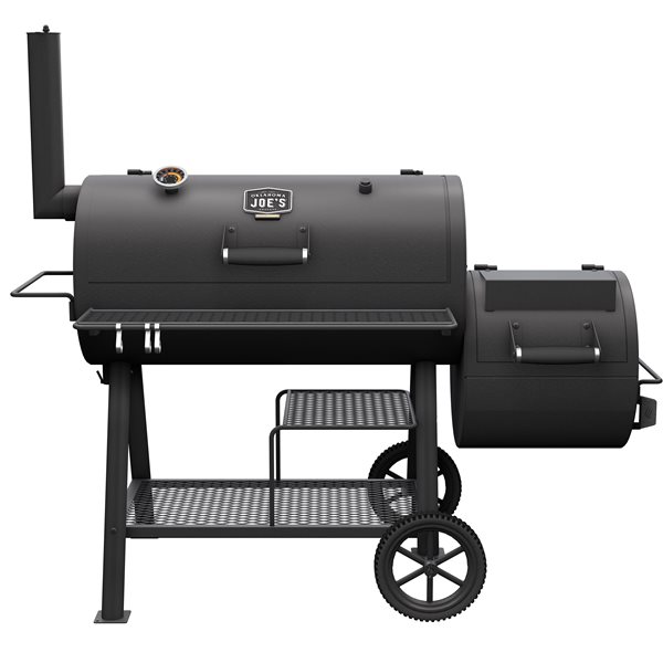 Oklahoma Joe's Highland DLX 25-in Black Offset Smoker and Grill ...