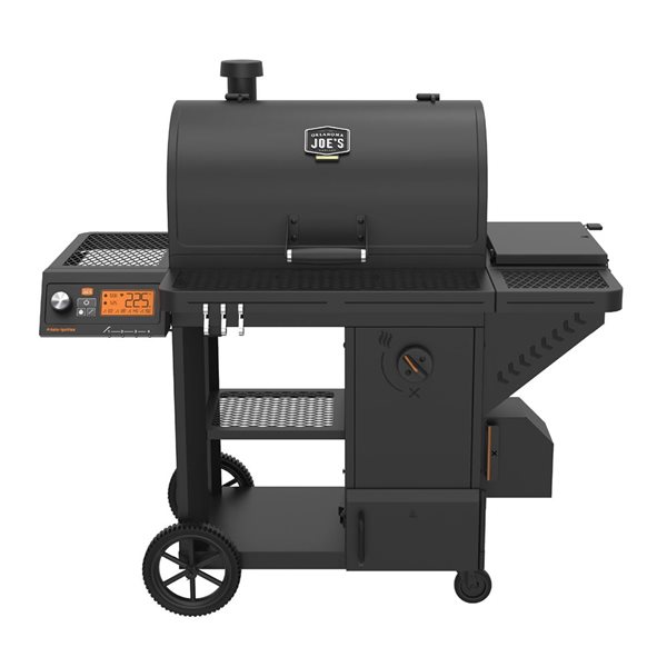 Oklahoma Joe's Tahoma 1200A DLX 30.4-in Black Cart Charcoal Grill ...