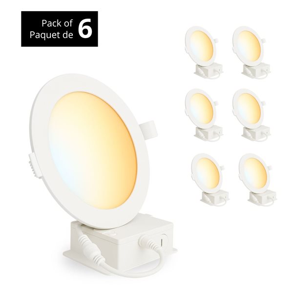 Luminus 5CCT 2700-5000K 1200 Lumens 14 W 6-in Dimmable LED Recessed ...