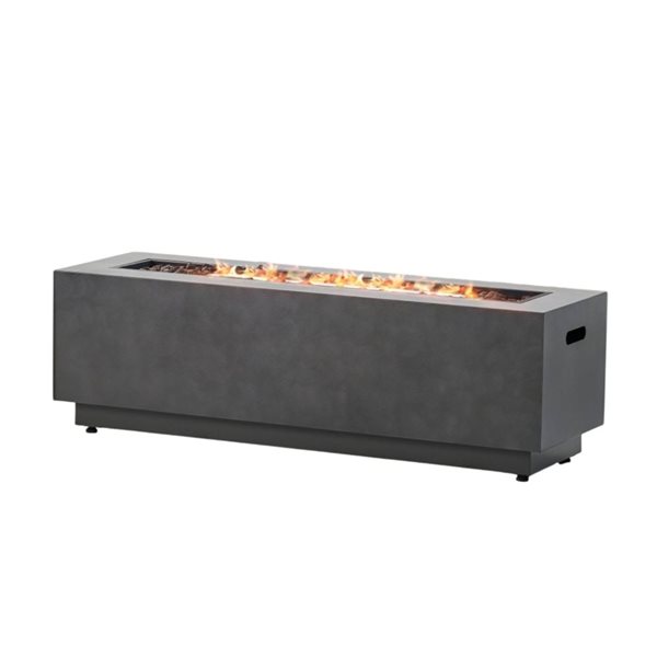 Foyer moderne en fer gris pierre Homy Casa 24 x 42 po 50 000 BTU ...