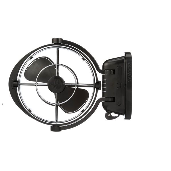 Sirocco II 12-24V 3-Speed 7-in dia Hardwired Gimbal Fan - Black ...