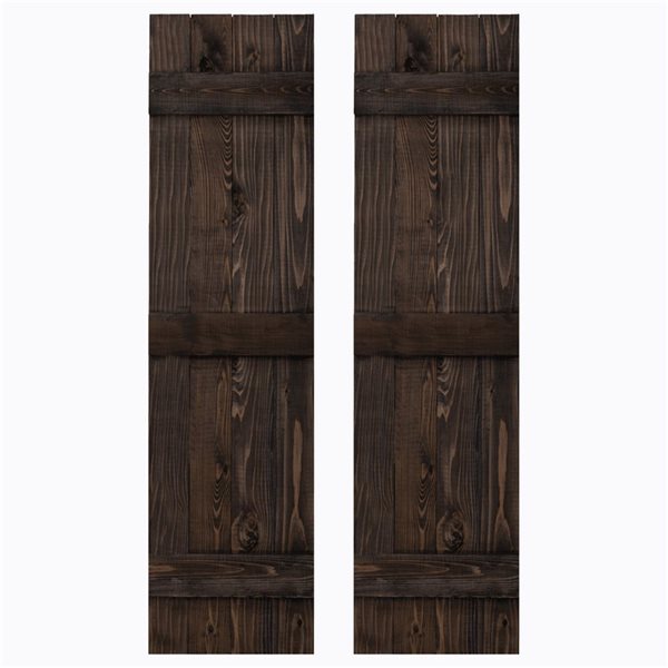 Duo de volets en bois de cèdre traditionnels Dogberry Collections 14 x ...