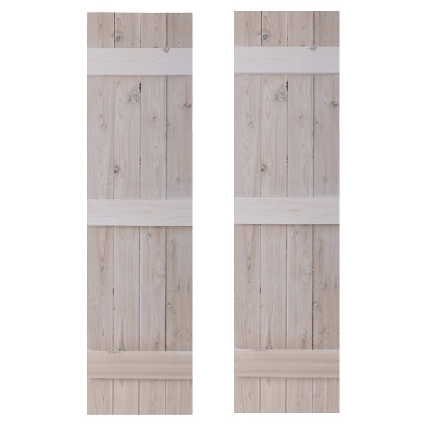 Duo de volets en bois de cèdre traditionnels Dogberry Collections 14 x ...