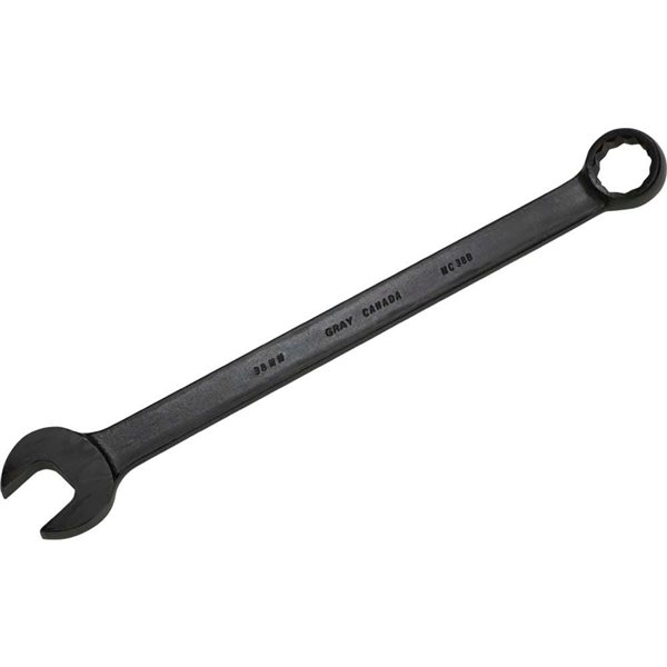 Gray Tools Combination Wrench 38 mm 12-Point, Black Oxide Finish MC38B ...