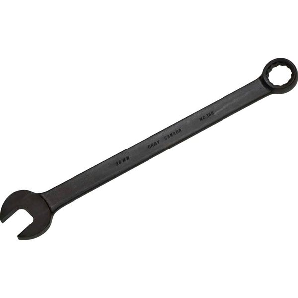 Gray Tools Combination Wrench 36 mm 12-Point, Black Oxide Finish MC36B ...