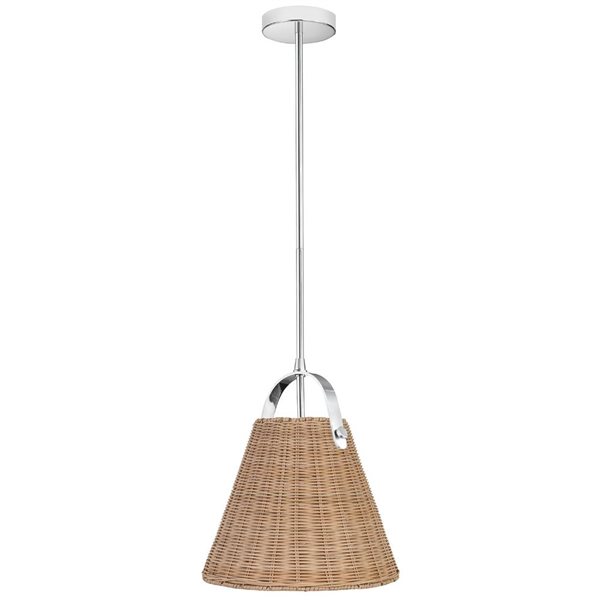 Dainolite Shenandoah 1-Light Pendant Ceiling Light w/ Wicker Shade ...