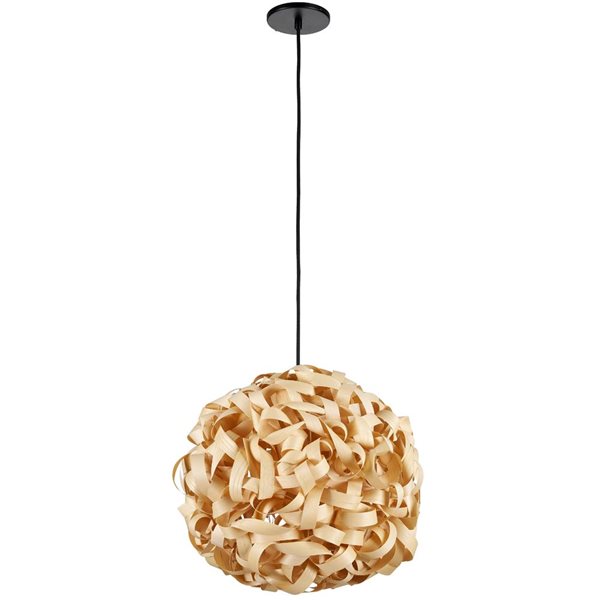 Dainolite Bailey 1-Light Bamboo Pendant Ceiling Light - Natural BLY ...