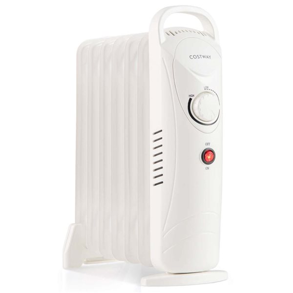 Costway 700W Portable Oil Heater with Adjustable Thermostat - 120 ft² ...