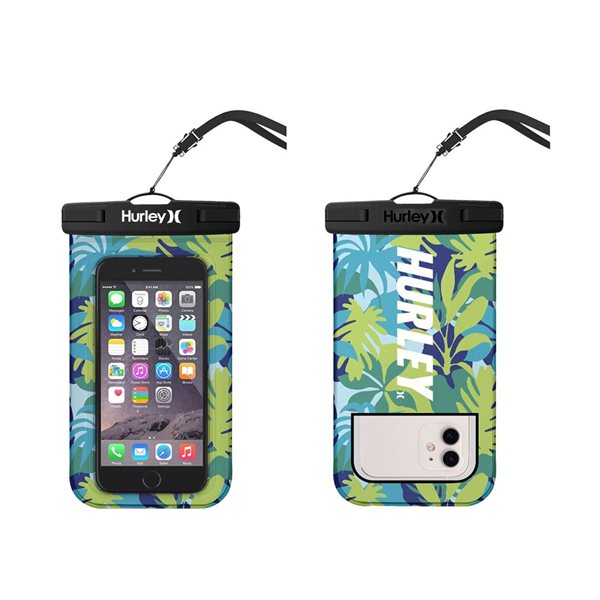 Hurley Waterproof Plastic Smart Phone Pouch - Palm Tree Design ...