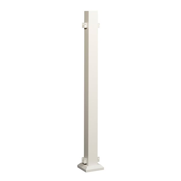 Fortress AL13 Home 3-in X 45.5-in Line Post with Brackets and Base ...