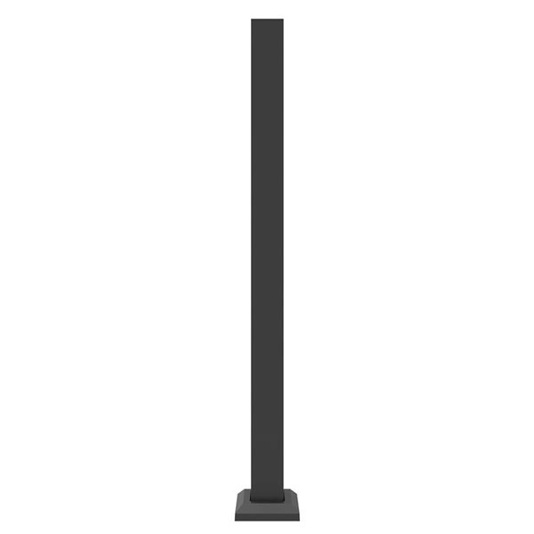 Fortress AL13 Home 3-in X 45.5-in Blank Post with Base Cover - Black ...
