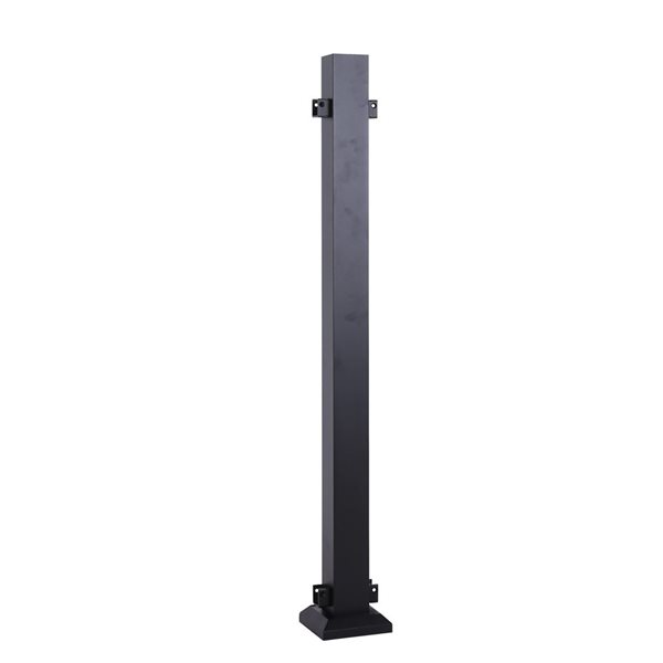 Fortress AL13 Home 3-in X 45.5-in Line Post with Brackets and Base ...